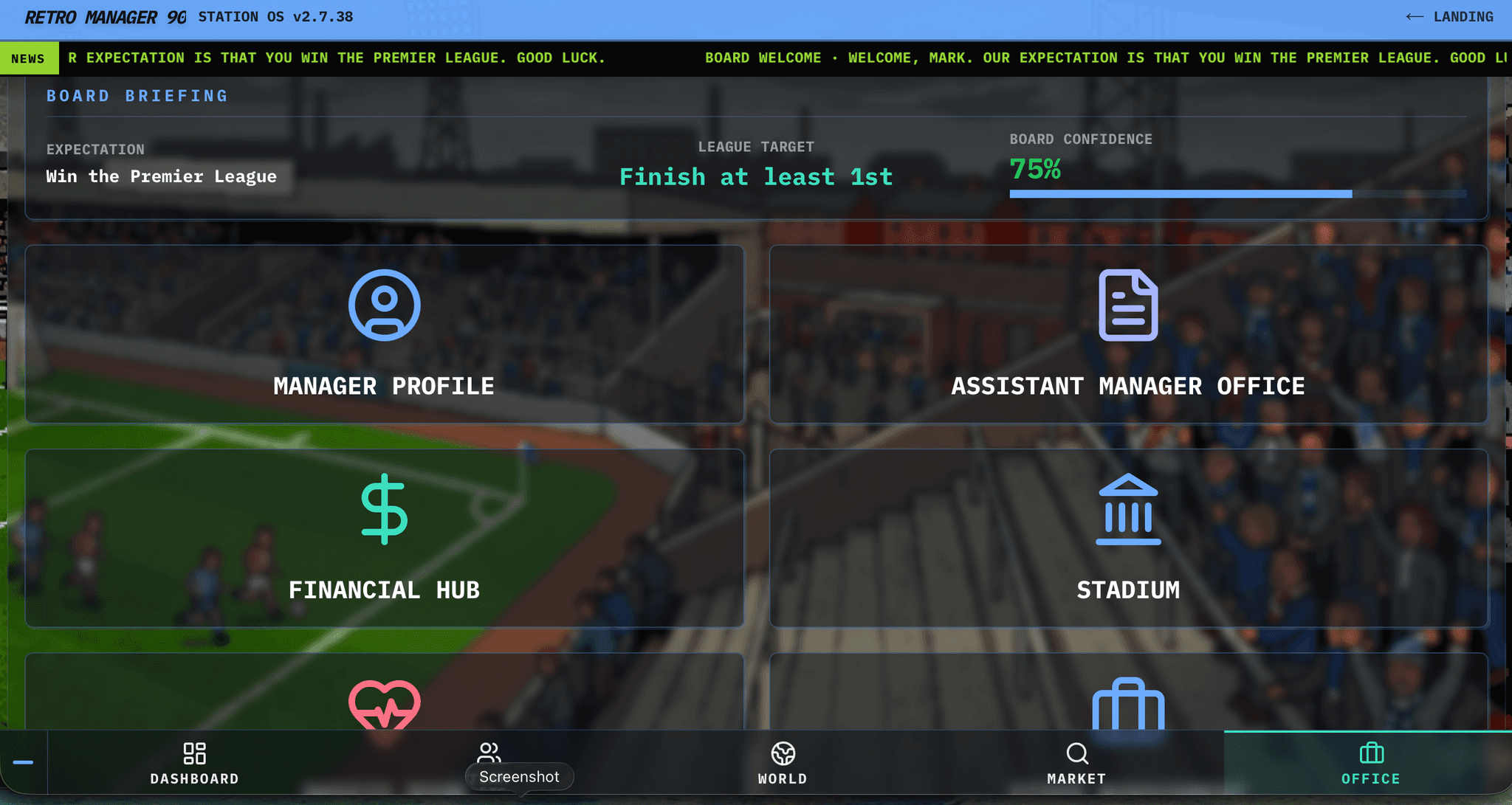Retro Manager – Try Free in Your Browser | Football Manager Demo